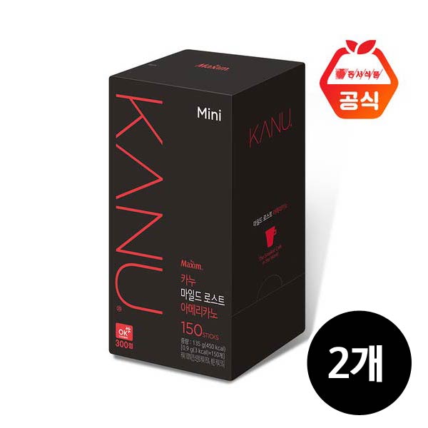 맥심 카누 미니 마일드 로스트 아메리카노 150t 2개 티몬