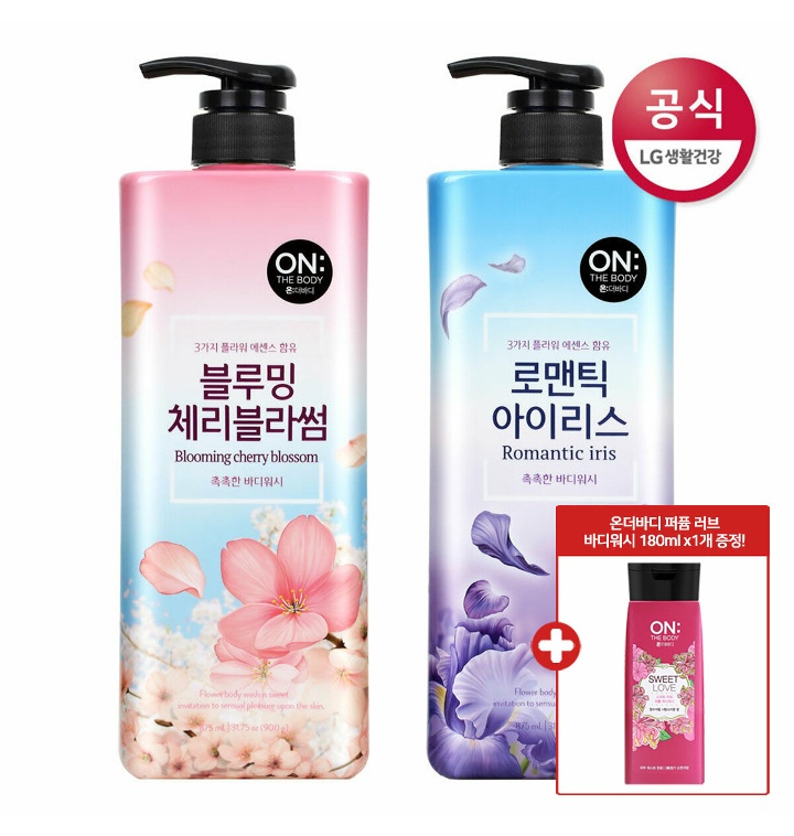 온더바디 플라워 체리블라썸 바디워시 500gx2개 타입선택 티몬