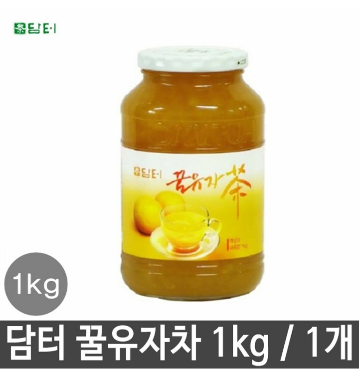 담터 꿀 맛있는 유자차 1kg 1000g 유리병 1개 유자액상차 액상차 담터유자차 유자청 담터꿀유자차 티몬