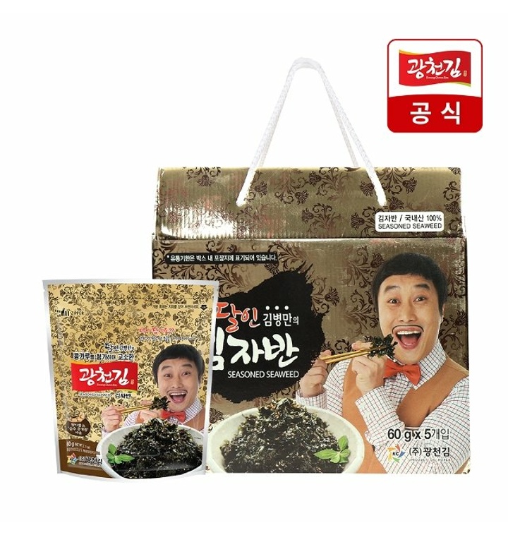 [5 1] 광천김 달인김병만 김자반 60g 5봉 선물세트 티몬