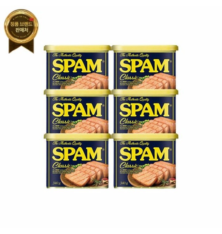 Cj 스팸 클래식 340g X 6개 햄 통조림 캔 티몬